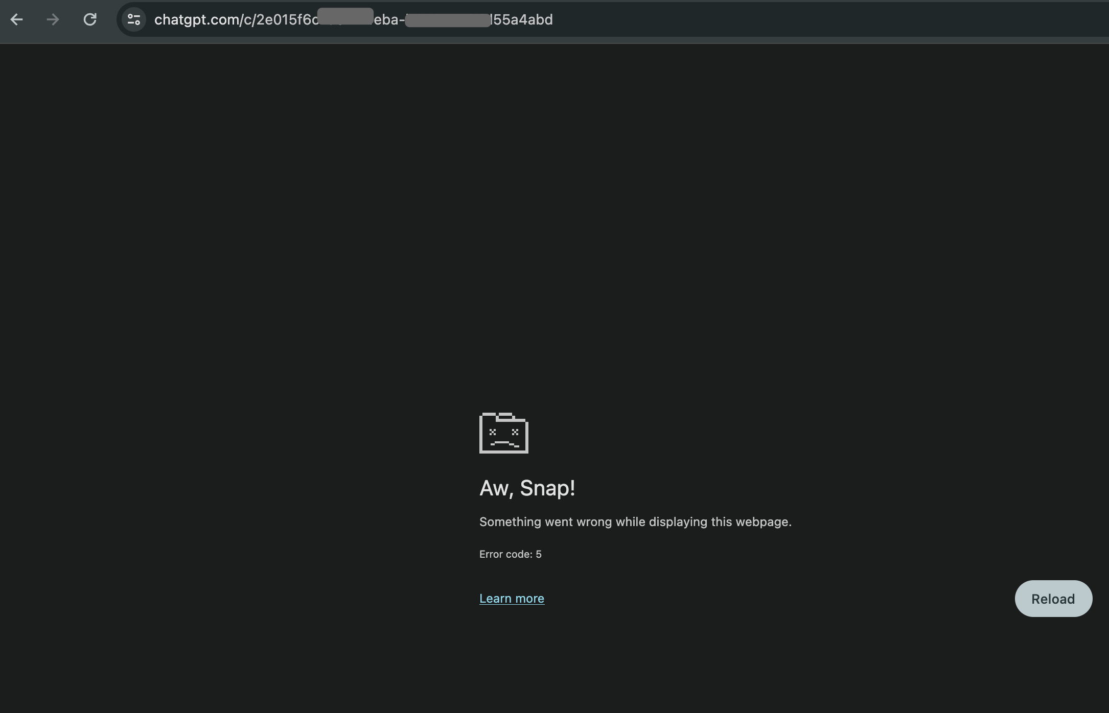 When a session is too large, it crashes the browser - Bugs - OpenAI Developer Community