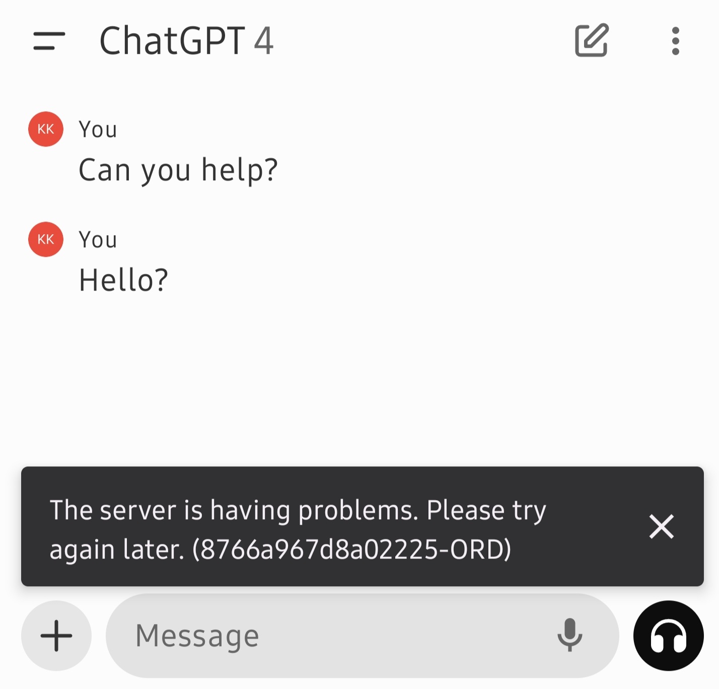 Fix "Hmm...something seems to have gone wrong" error - Page 5 - ChatGPT - OpenAI Developer Community
