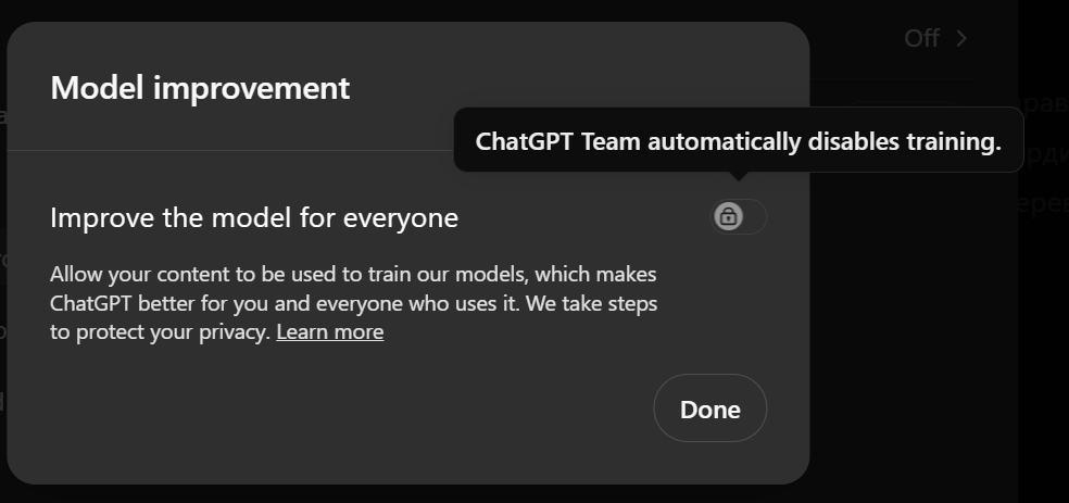 Enable CHATGPT Team Training - ChatGPT - OpenAI Developer Community