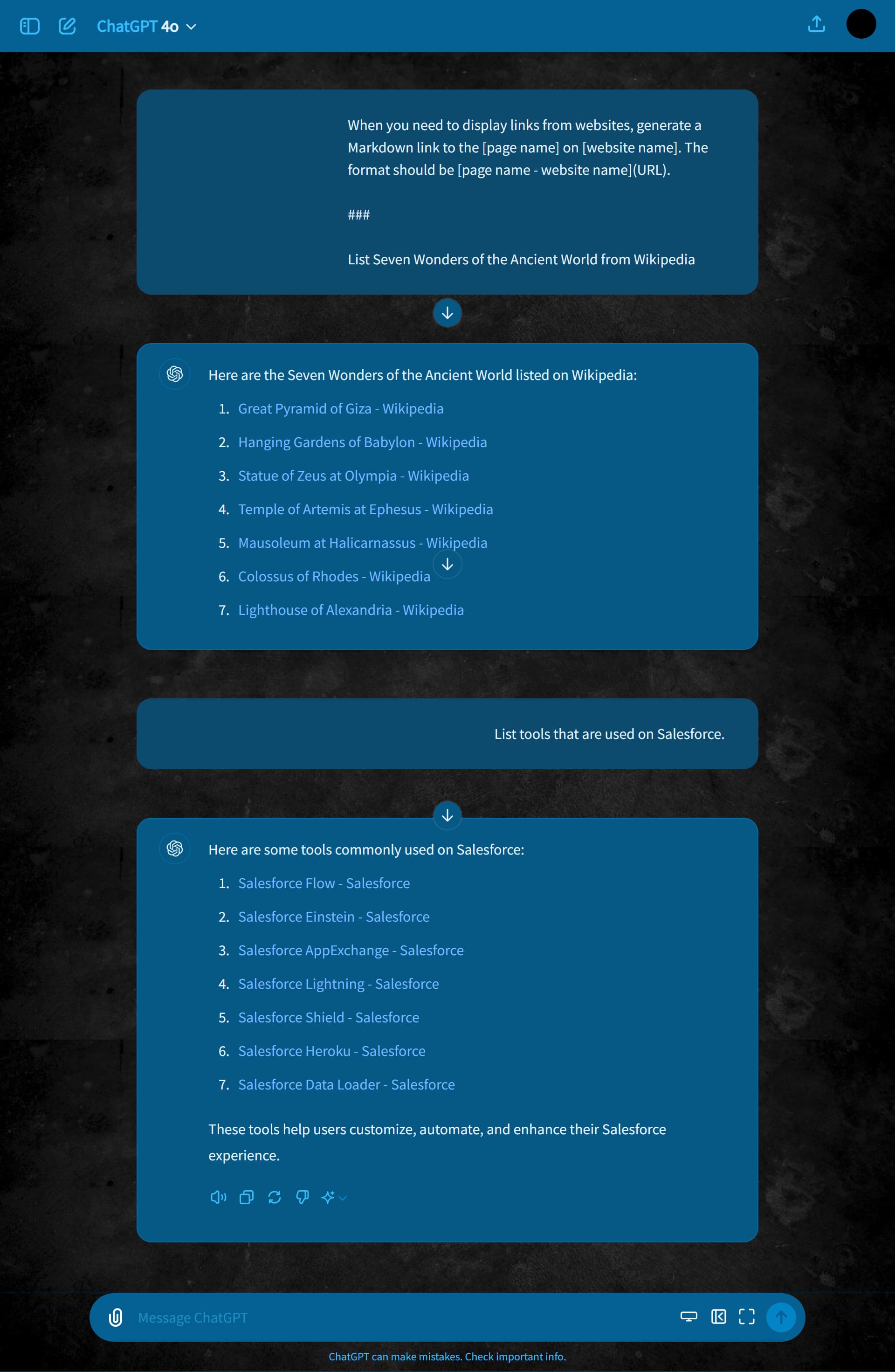 Incorrect Markdown returns - Bugs - OpenAI Developer Community