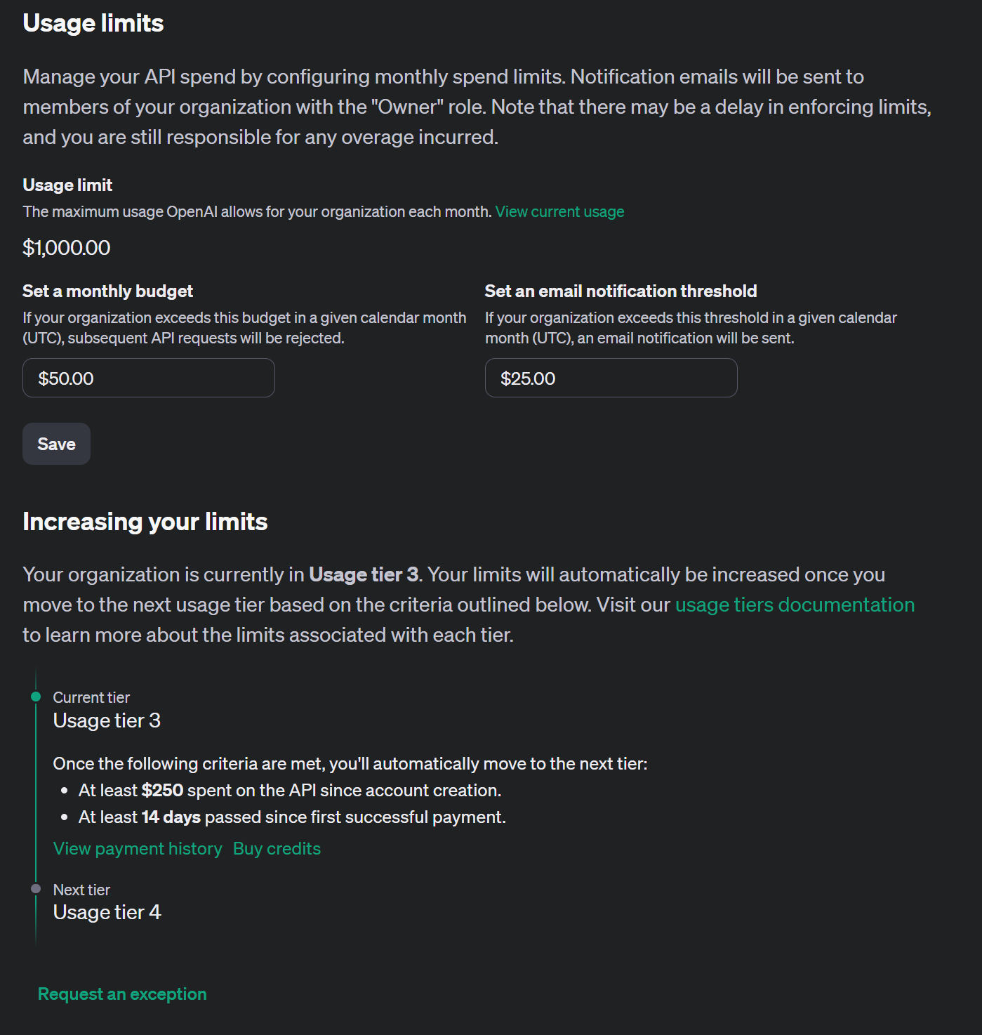 Increasing my rate limits - Feedback - OpenAI Developer Community