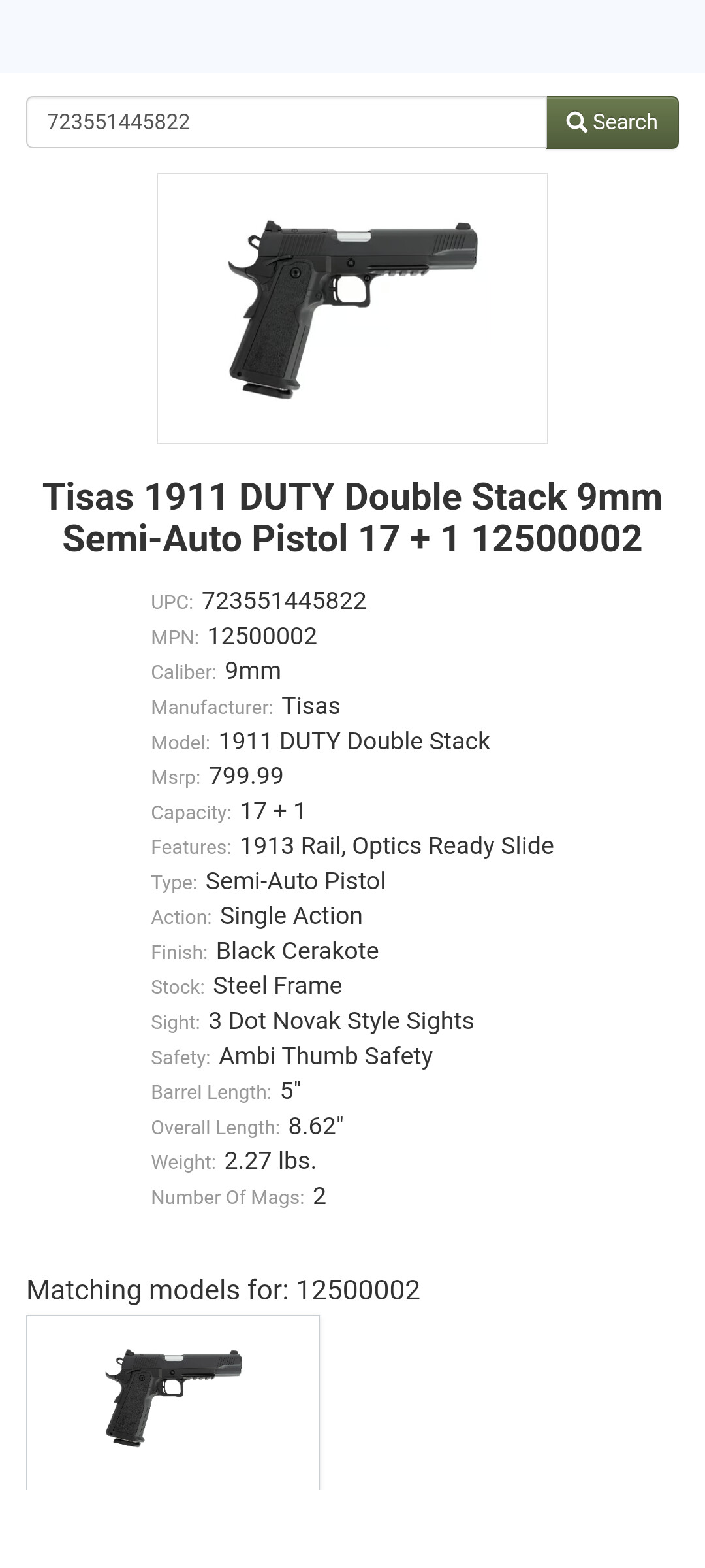Tisas 1911 DS 2024 vs 2025 models - Pistols (Non-AR) - Palmetto State ...