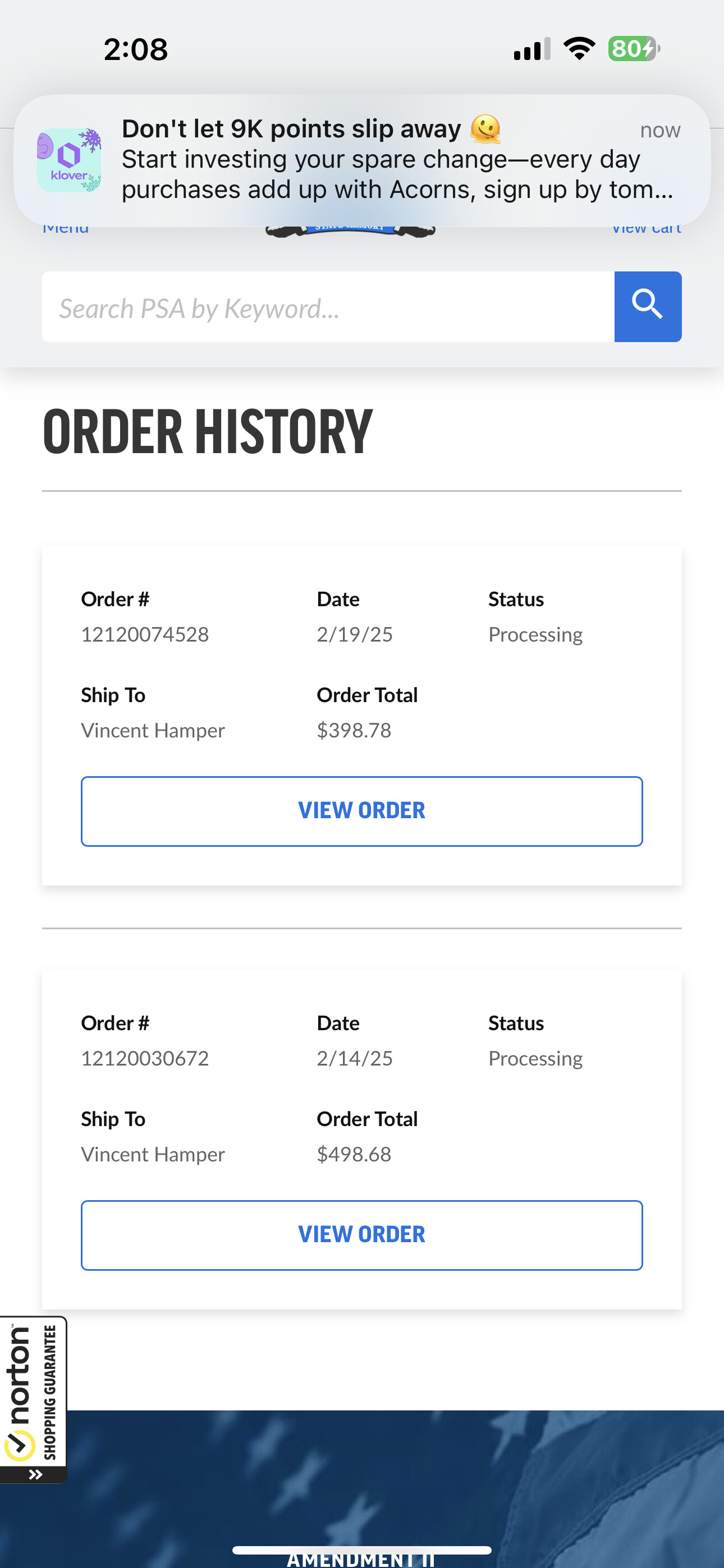 PSA Online order process - PSA Store Discussion - Palmetto State Armory ...