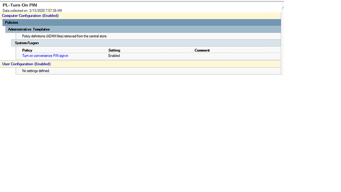 enable the convenience PIN on server 2016 - Software & Applications ...