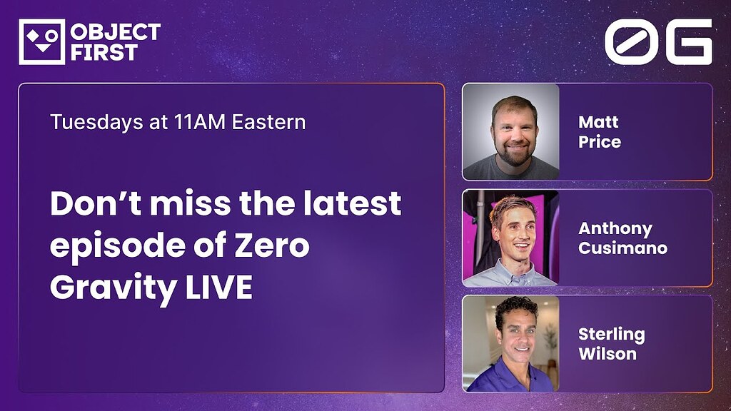 Zero Gravity LIVE - Episode 13 - IT News - Object First - Spiceworks Community
