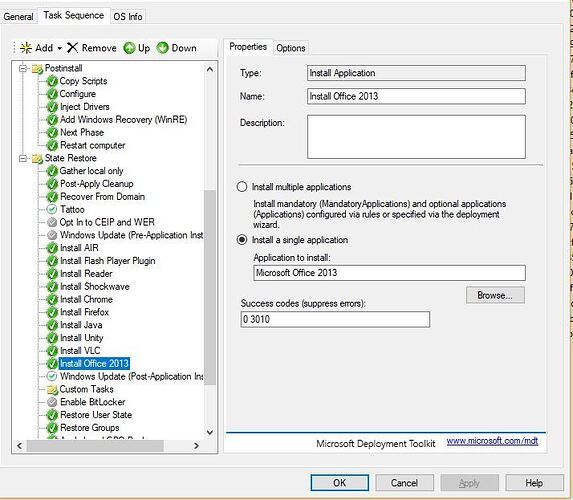 Application Deployment in MDT: customsettings.ini setting or via task sequence? - Software ...