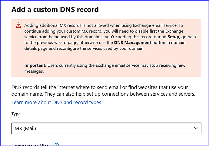 Changing MX records when Microsoft controls the nameserver - Software ...