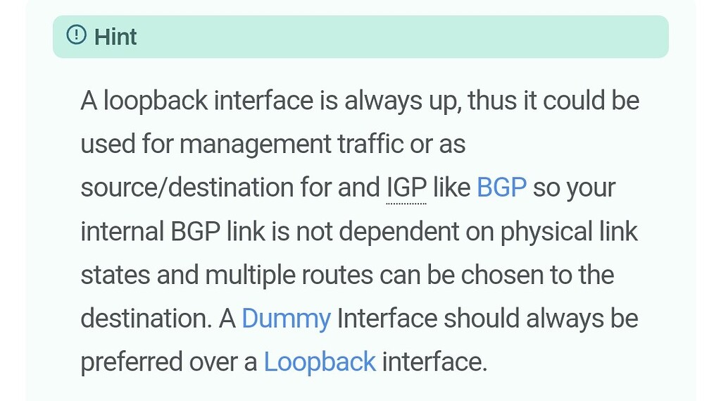 Clarification, Management/BGP Peering Over Loopback Interfaces ?! - Networking - Spiceworks ...