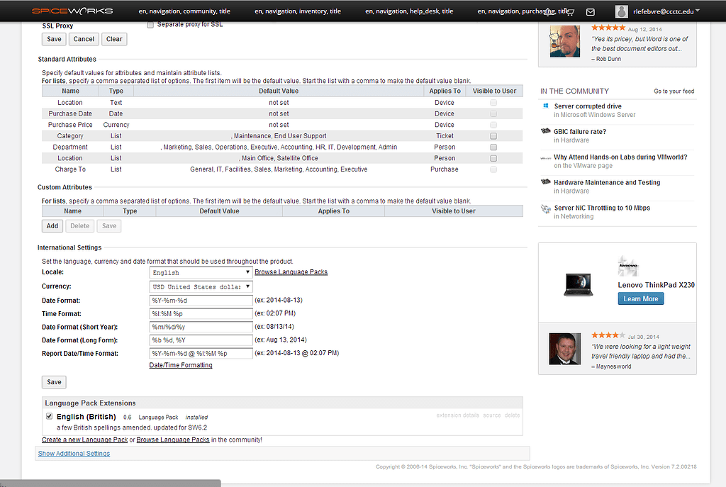 Spiceworks keeps changing select languages to spanish - Spiceworks Support - Spiceworks Community