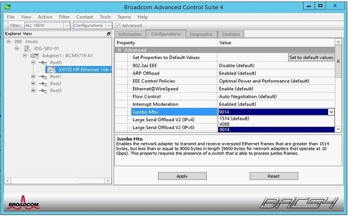 HP Proliant Gen 9 Broadcom NIC Teaming - Hardware & Infrastructure ...