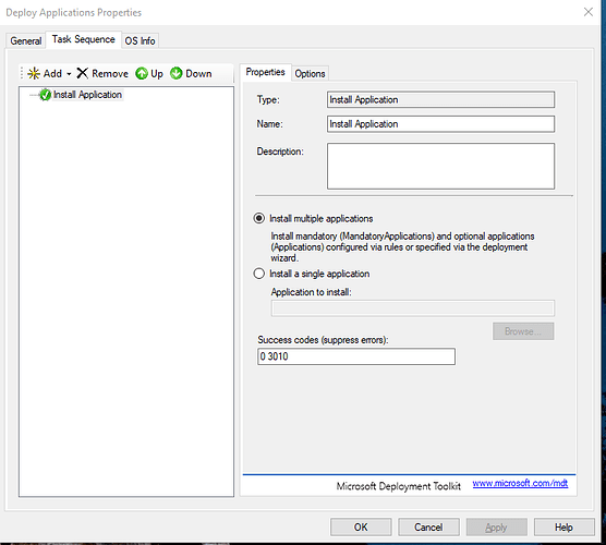 MDT Install Applications task sequence runs but no applications are installed - Software ...