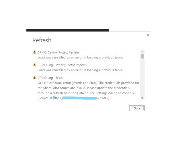 Power BI - We Couldn't authenticate with the credentials provided ...