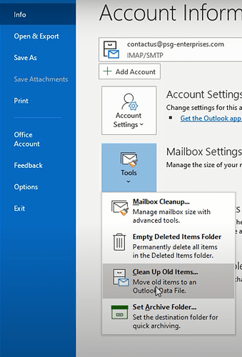 Outlook 365 E5 license message full issue even if it's not FULL ...