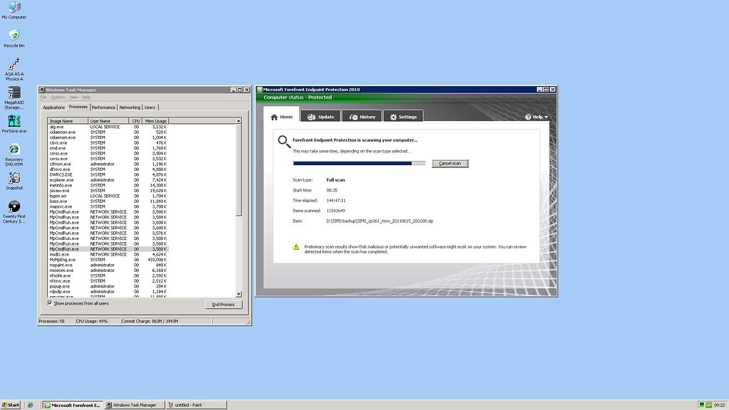 Microsoft Forefront Endpoint Memory usage - Security - Spiceworks Community