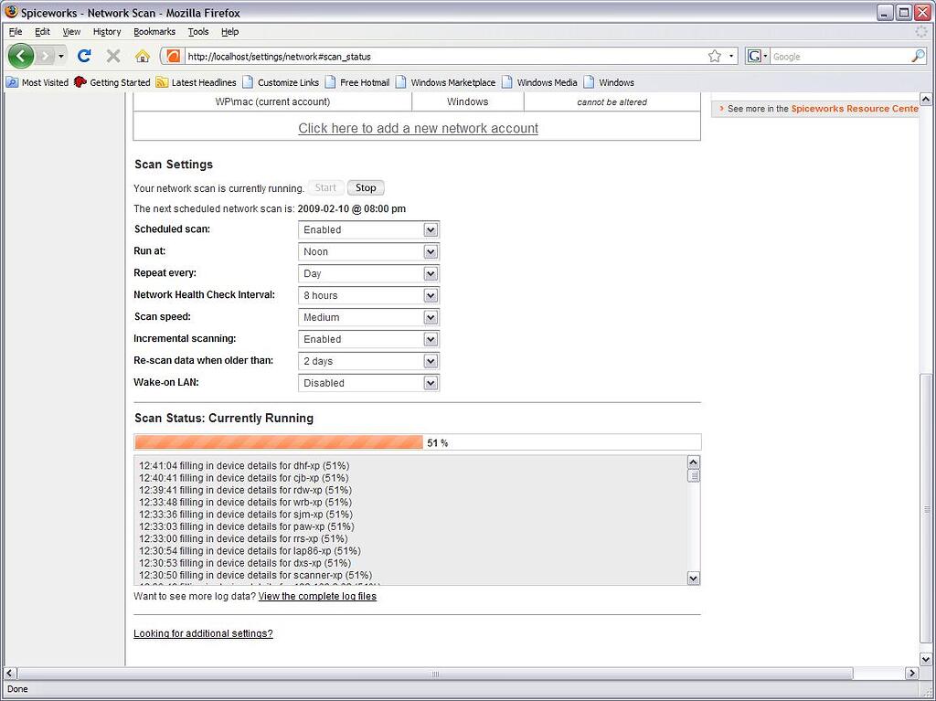Spiceworks Scan seems to hang - Spiceworks Support - Spiceworks Community