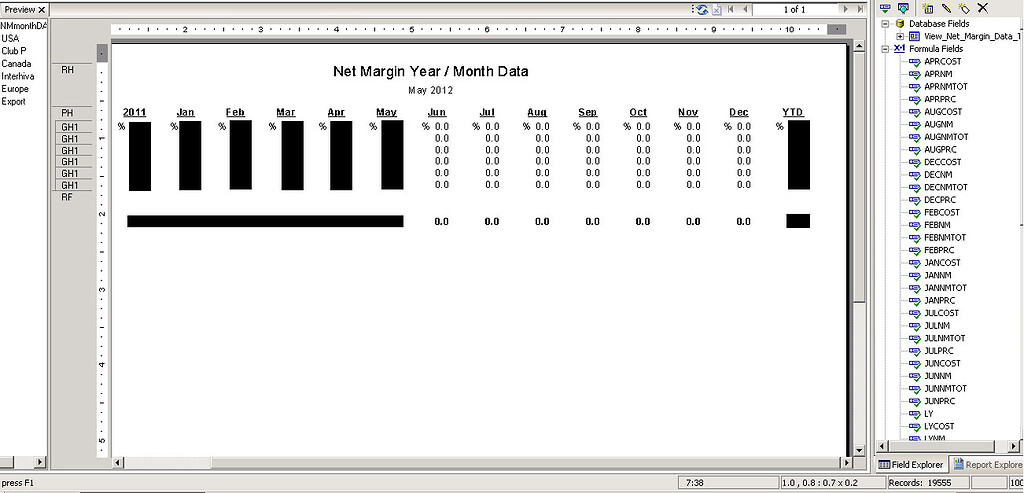 CR 11 field format only applied to first row of data - Databases - Spiceworks Community