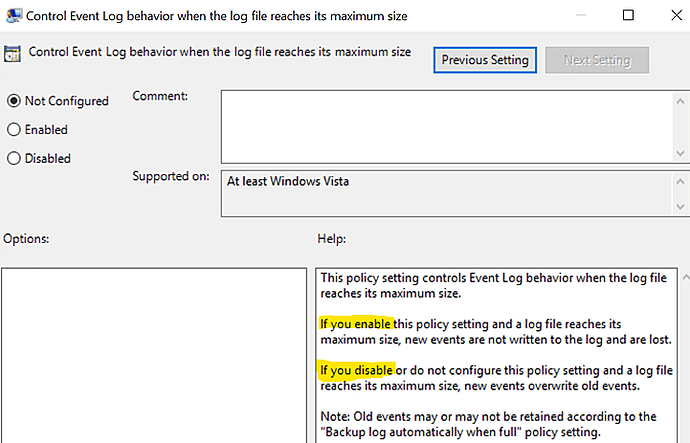 "Security logs full, only admin can sign in to fix the problem" how to ...