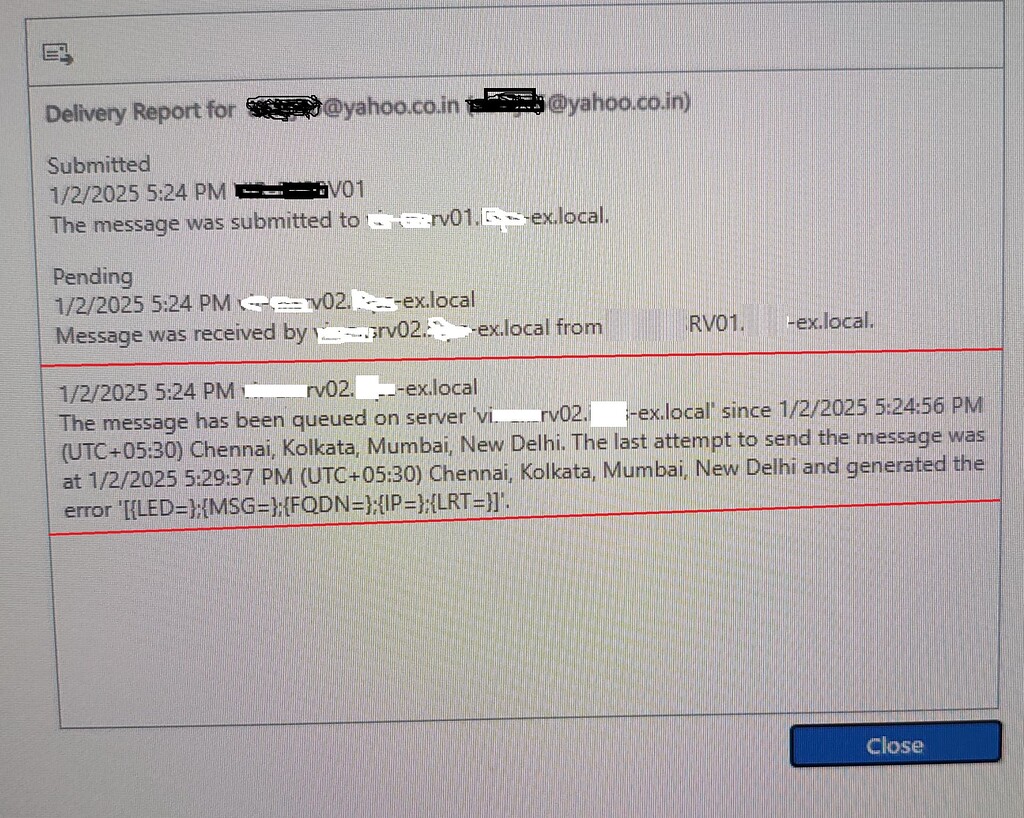 Mail queues remain in the exchange server after shift isp primary to secondary - Email ...