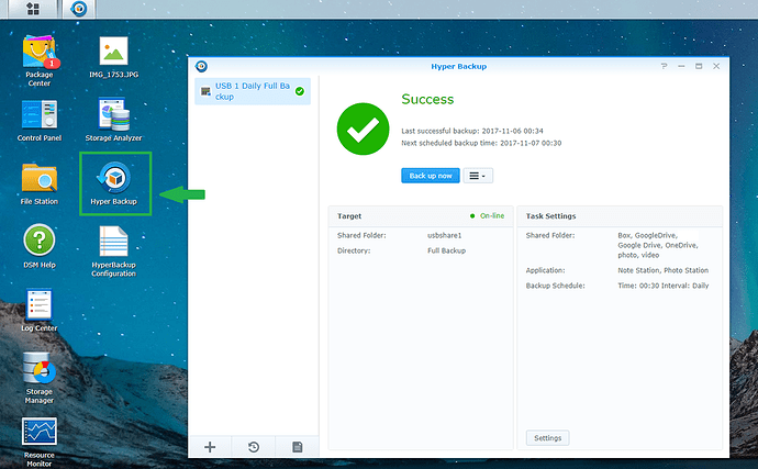 Using Hyper Backup to backup to Local Drive (Synology NAS) - Storage ...