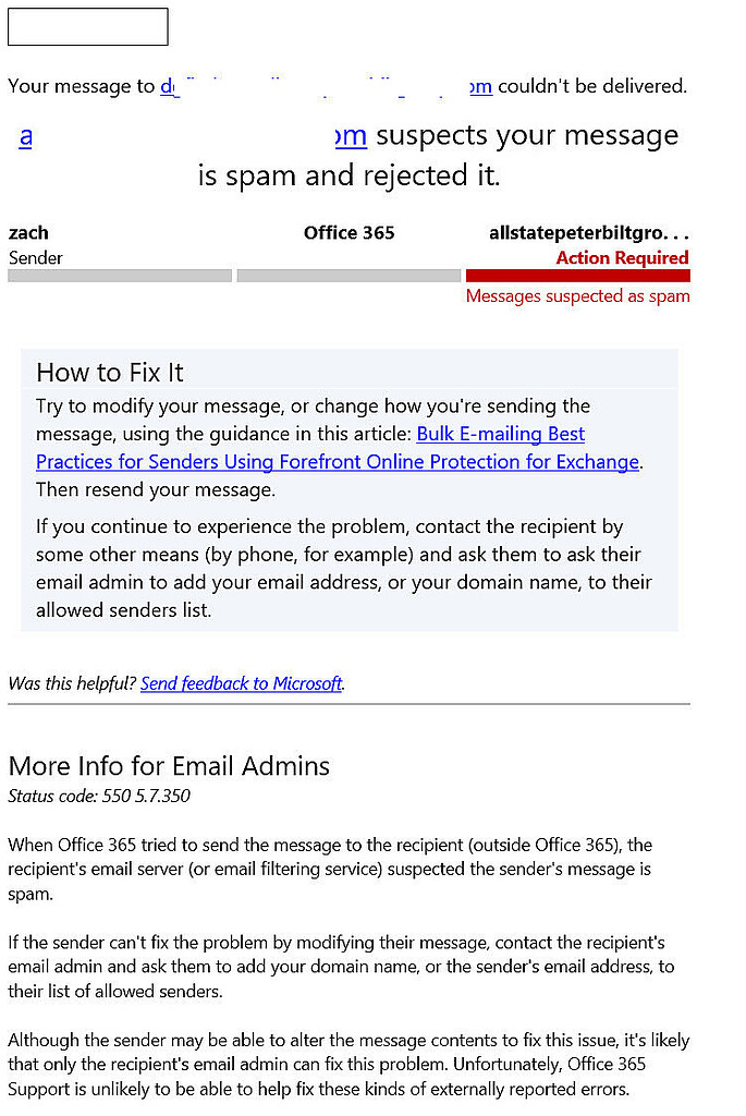 Anyone know why someone would get this kind of bounce message? - Software & Applications ...