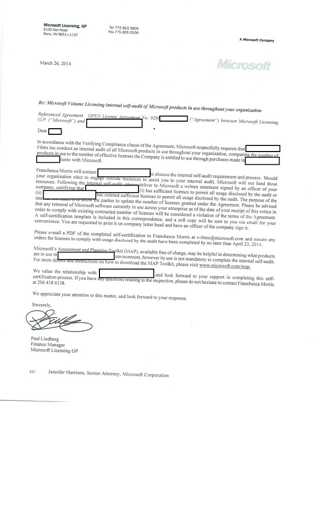 Fake Letter from Microsoft concerning licensing? - Software ...