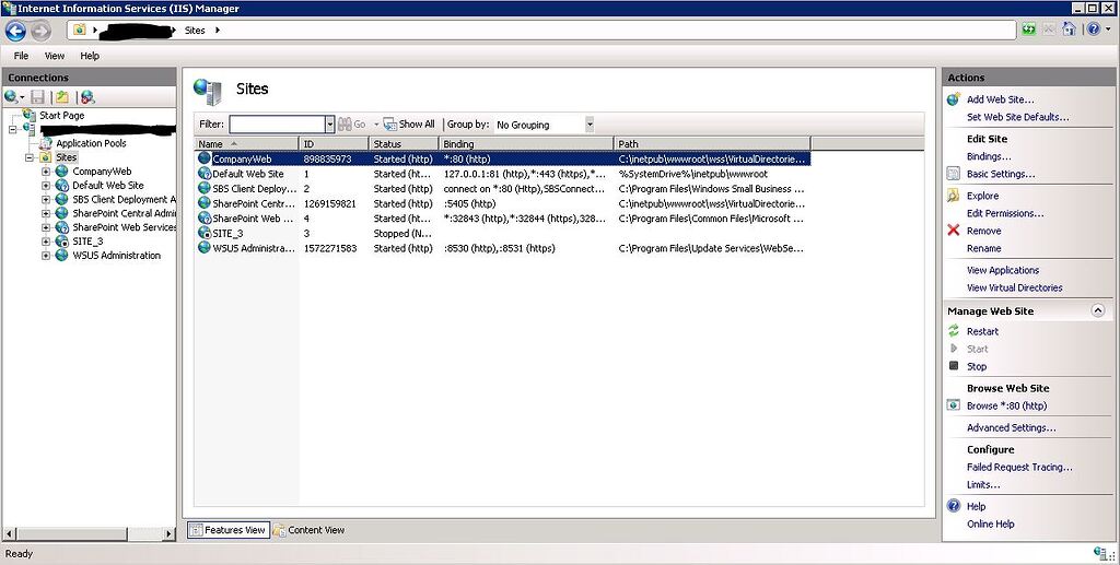 Sharepoint and Exchange ports on IIS - SBS 2011 - Software & Applications - Spiceworks Community