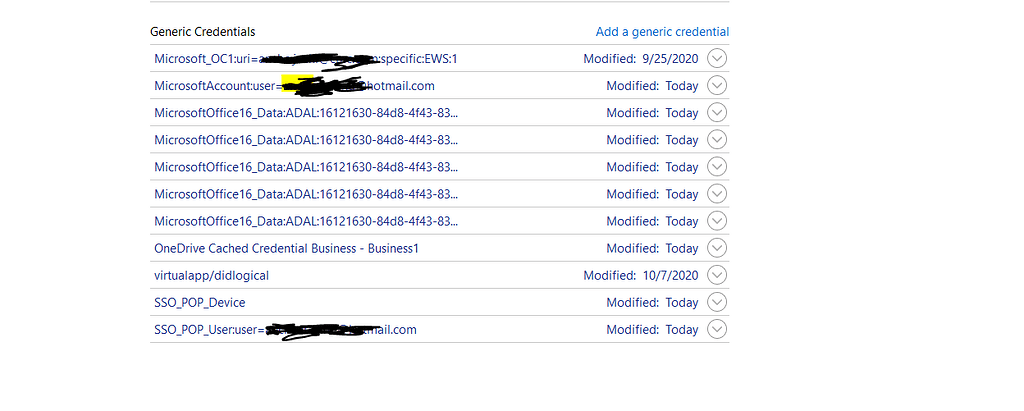 remove windows 10 generic credentials - Programming & Development ...