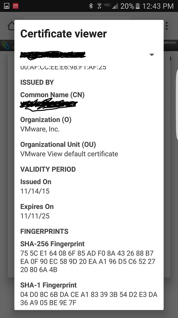 Vmware Certificate Error From Outside Virtualization Spiceworks Community
