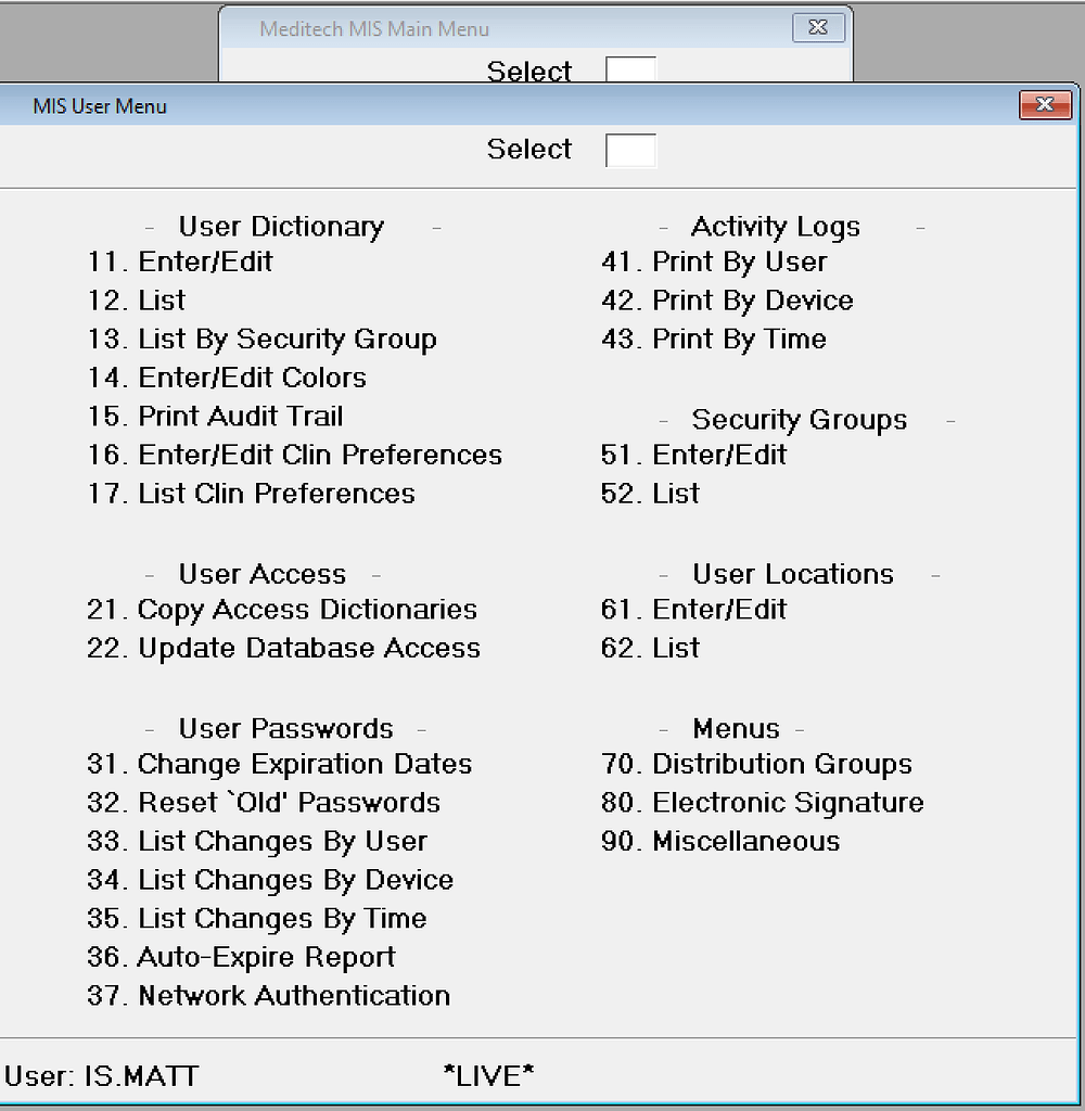 Reset Passwords in old Version of Meditech - IT & Tech Careers ...