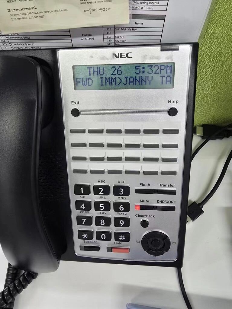 NEC SL1000 Deskphone how to clear FWD IMM message? - Internet Connectivity & Telecom ...
