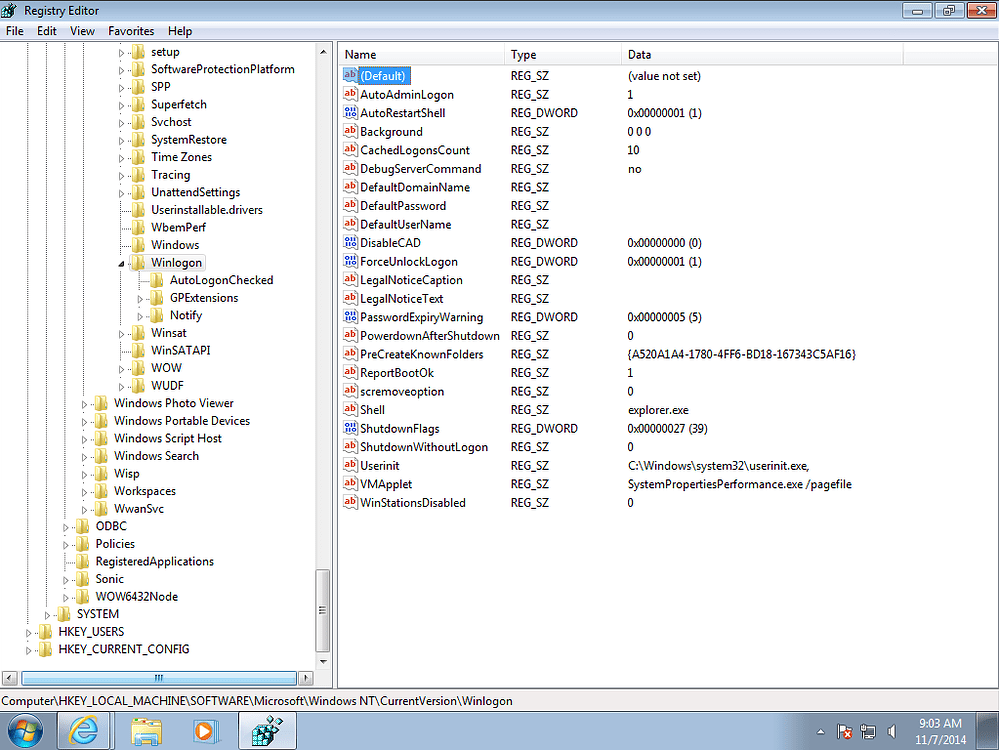 Auto Logon incorrect password although password entered in registry is correct - Windows ...