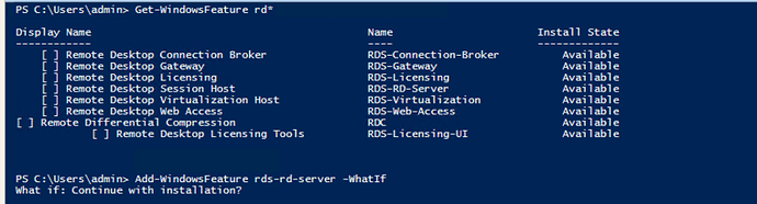 Powershell Install - RD Session Host on Windows Server 2019 ...