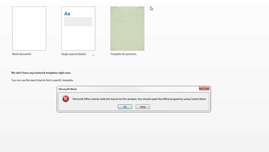 Microsoft office cannot verify the license for this product - Software & Applications ...