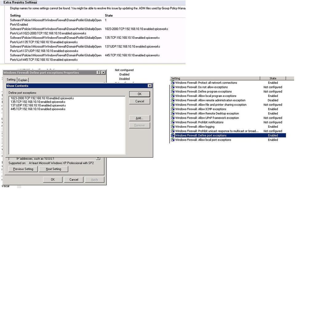 No open ports for this device seem to be responding. - Spiceworks Support - Spiceworks Community