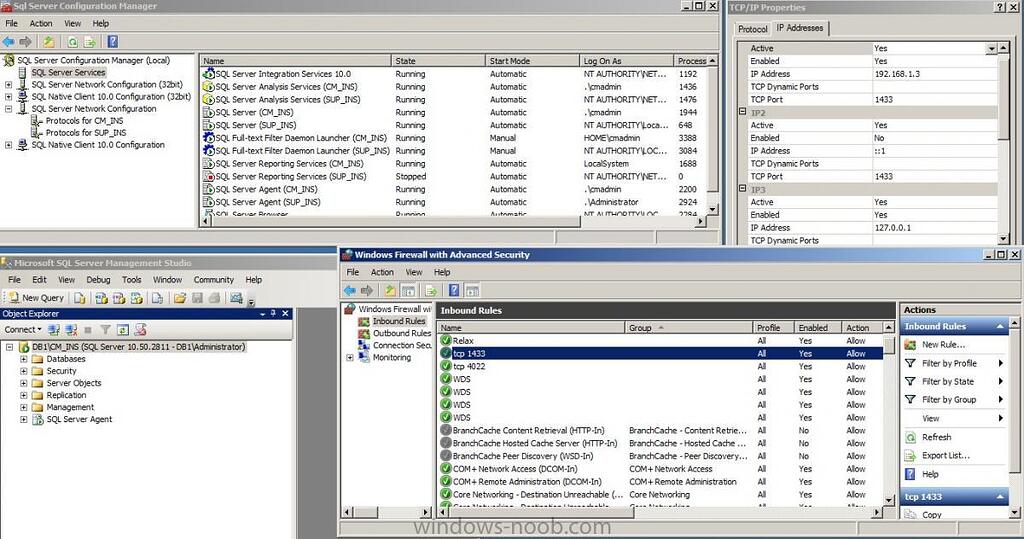 Installing SCCM 2012 R2 "Attempted to perform an unauthorized operation ...