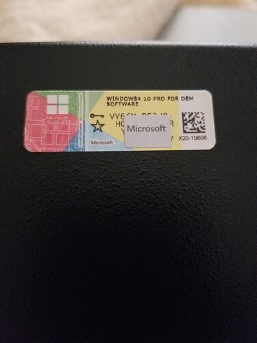 Windows Activation key recovery from damaged sticker - Software ...