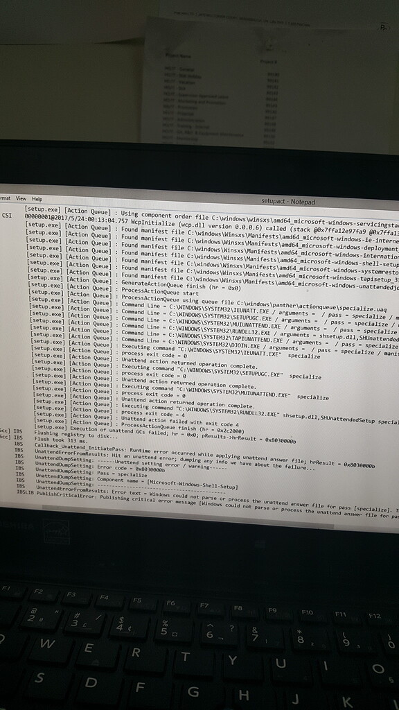 MDT 2013 failing with unattended answers file for pass specialize error ...