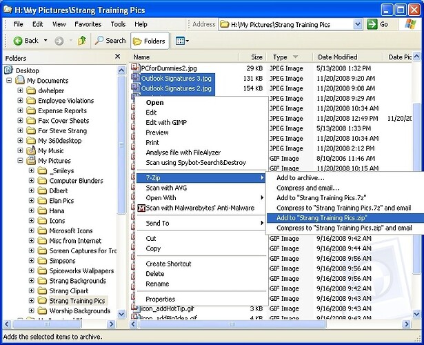 Zipping and E-mailing files using 7-Zip - Software & Applications ...