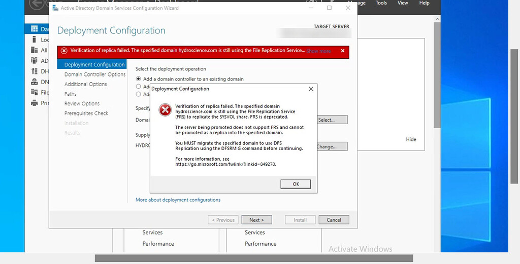 Failure to Promote Server 2022 to AD in Server 2012 R2 Domain - Software & Applications ...