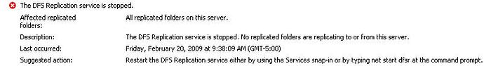 Dfs Replication Wmi Error Stopping Service Blocking Replication Software And Applications