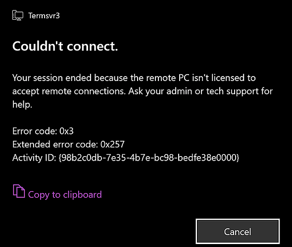Terminal Server The Remote PC Isn't Licensed To Accept Remote Connections - Software ...