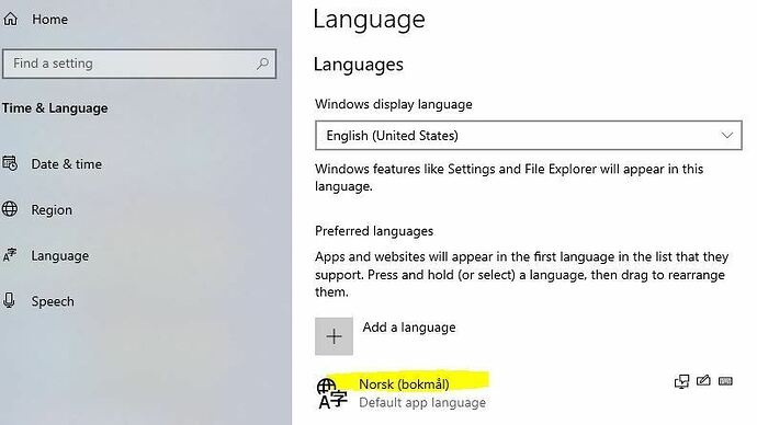 Force or reset Preferred language for apps and websites - Software ...