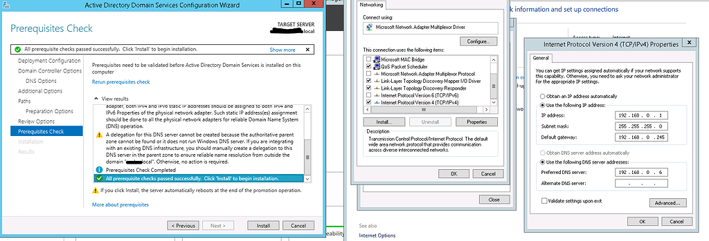 Prerequisites Check on Active Directory Configuration fails on a NIC ...
