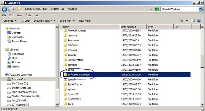 Delete Corrupt Windows Update folder - Software & Applications ...