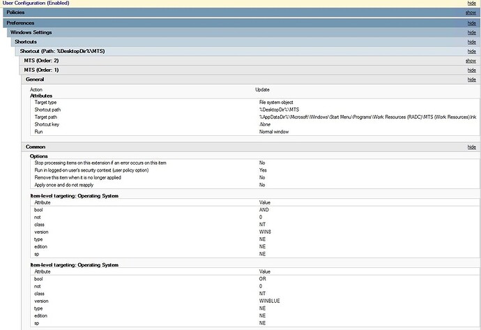 RemoteApp Desktop Shortcut GPO? - Software & Applications - Spiceworks Community