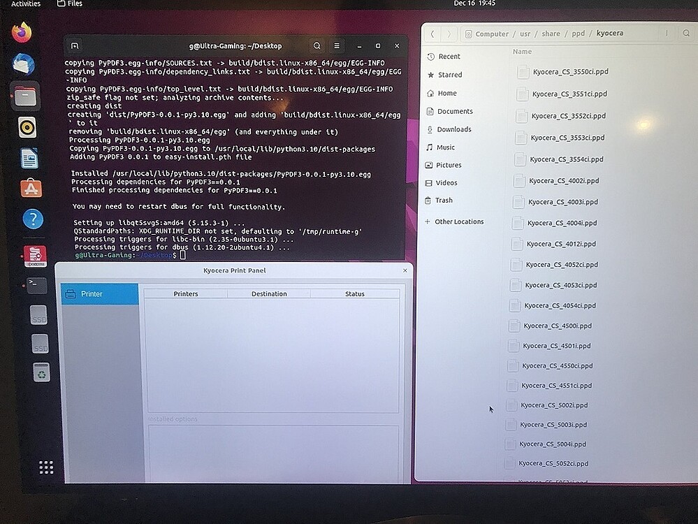 Linux Printing with Kyocera Print Panel - Linux - Spiceworks Community