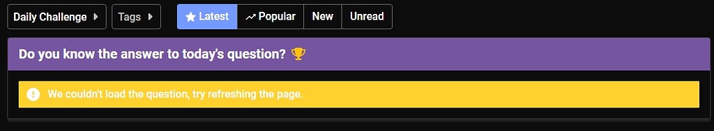 Daily Question not loading? - Spiceworks Support - Spiceworks Community