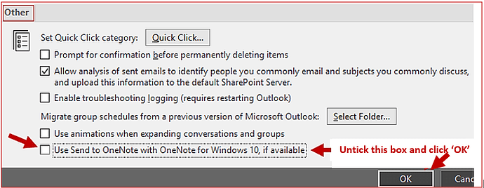 Send to OneNote Button Missing in Outlook - Software & Applications - Spiceworks Community