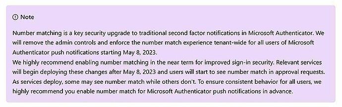 Office365 new MFA with number matching - Software & Applications ...