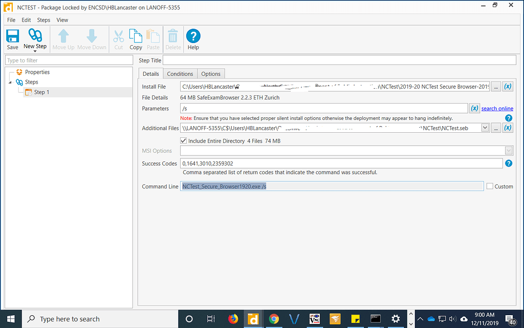 PDQ deploy- how to I force .SEB file to run - Programming & Development ...